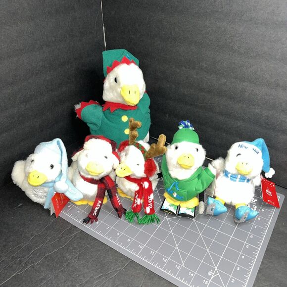 AFLAC | Toys | Lot If 6 2015 Aflac Macys Holiday Winter Plush Ducks W ...